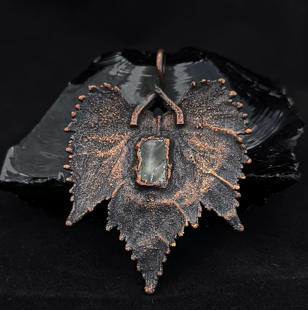 Copper Grape Leaf With Chalcedony - Sue Woledge - ConTact CARE ...